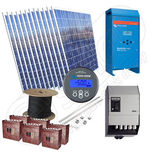 Kituri sisteme solare fotovoltaice independente la cheie de 3kW putere ... Kituri sisteme solare fotovoltaice independente la cheie de 3kW putere ...